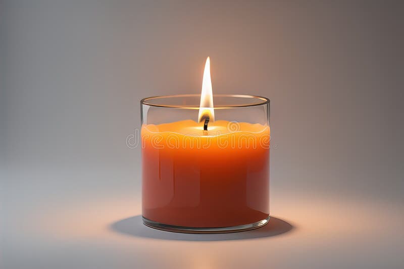 Creative Burning Candle on a Wooden Background. Ai Generative Stock ...