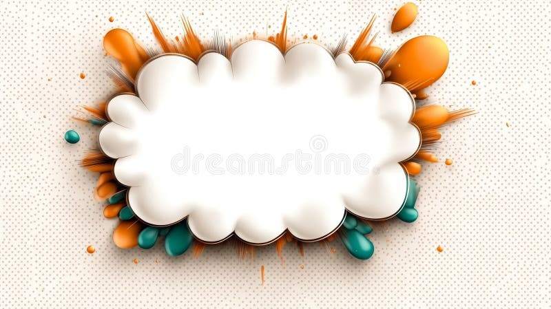 Creative Burst of Colors with a Blank Speech Bubble for Text, Ideal for ...