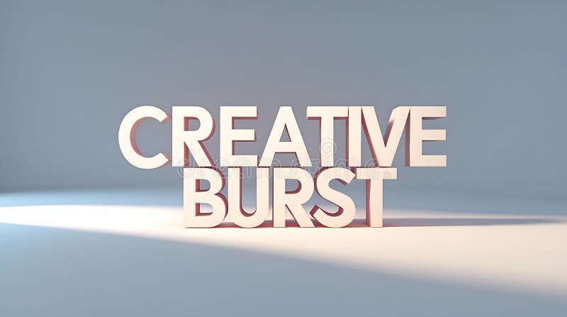 Creative Burst Typography with Light Shadows Showcasing Modern Design ...