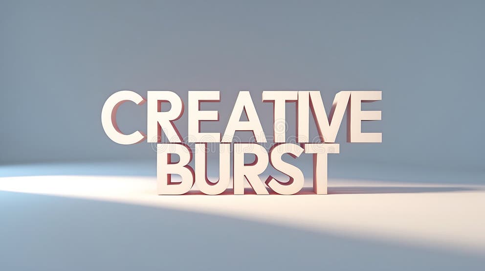 Creative Burst Typography with Light Shadows Showcasing Modern Design ...