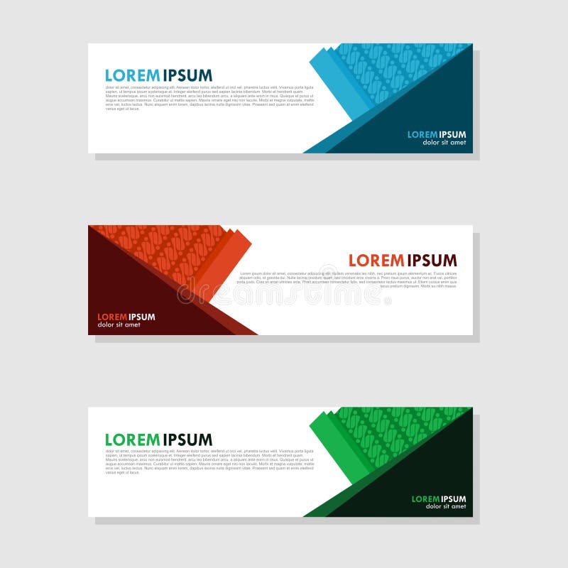 Creative Business Banner Background with Batik Pattern - Vector Stock ...