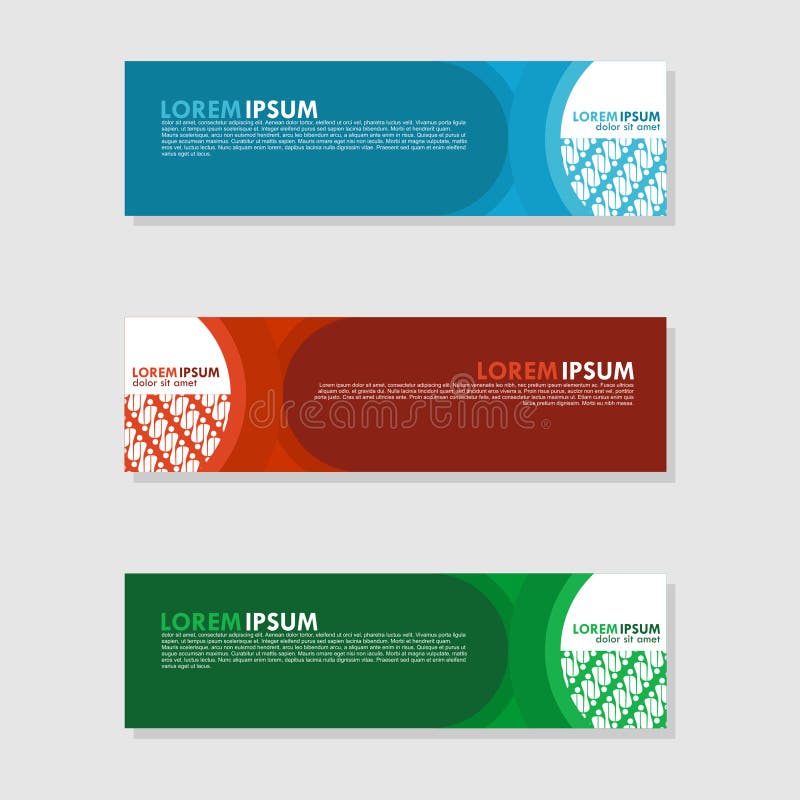 Creative Business Banner Background with Batik Pattern - Vector Stock ...