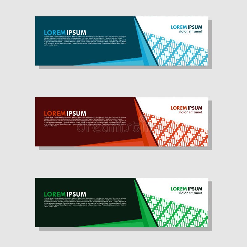 Creative Business Banner Background with Batik Pattern - Vector Stock ...