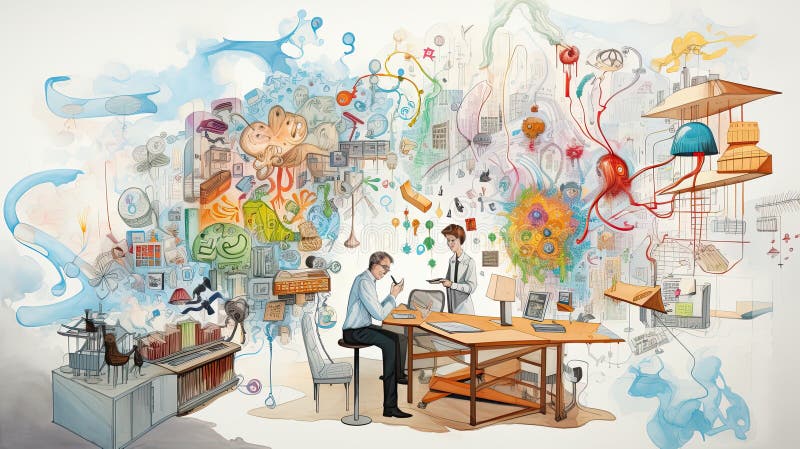 Creative Business Brainstorming Illustration and Ideating for ...