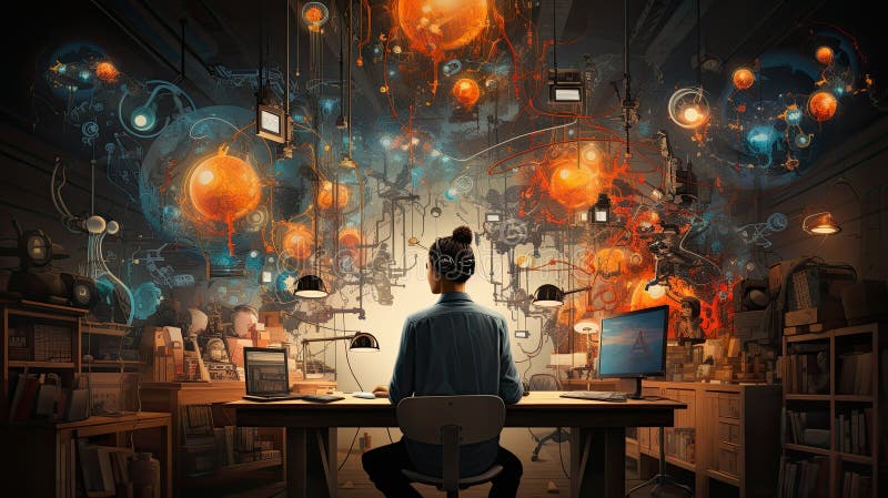 Creative Business Brainstorming Illustration and Ideating for ...