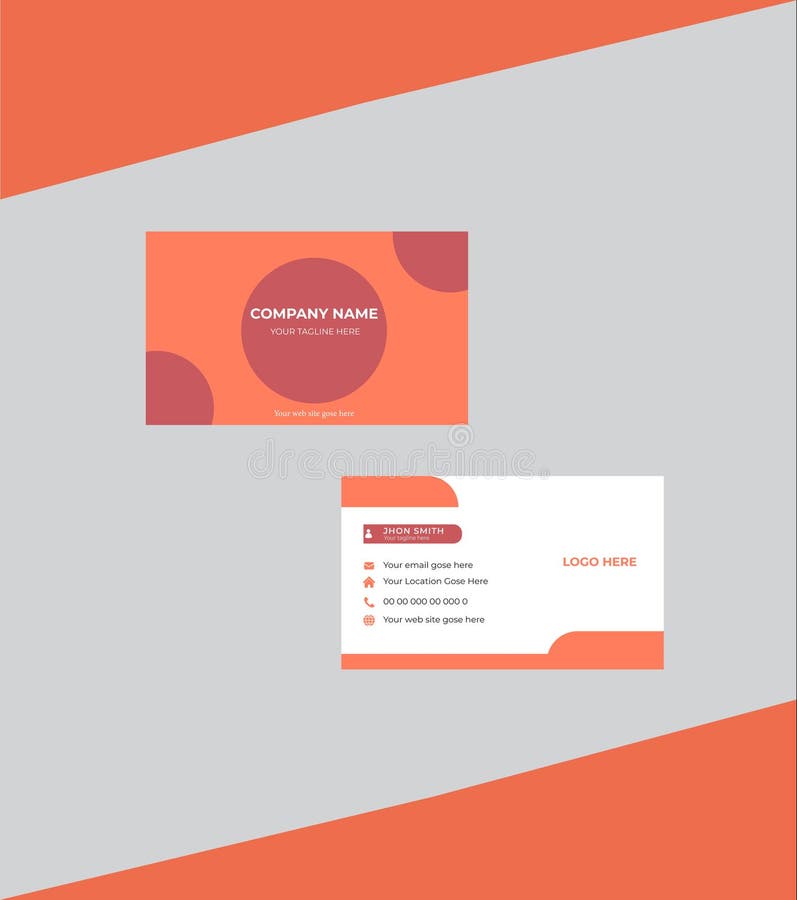 Creative Business Card Design Template Stock Vector - Illustration of ...