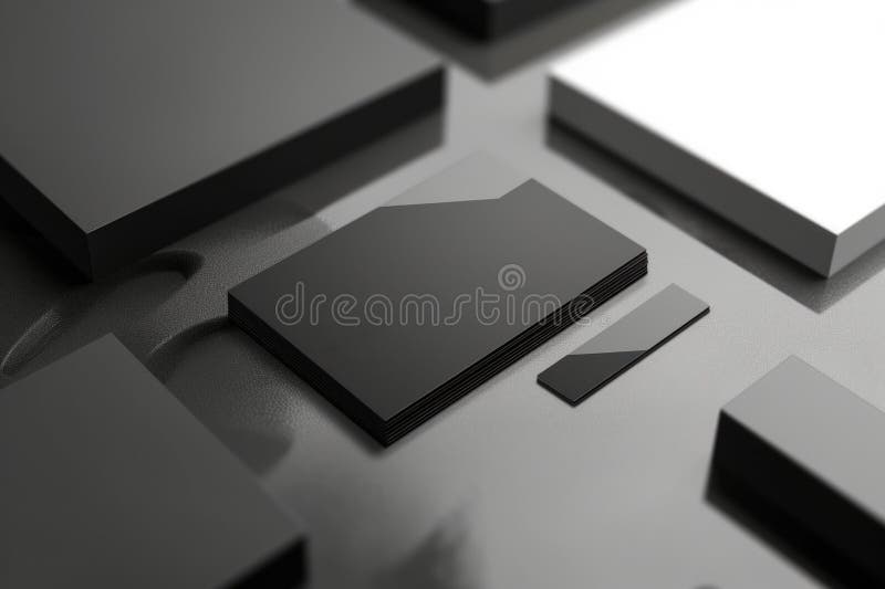 Creative Business Card Display Mockup Stock Illustration - Illustration ...