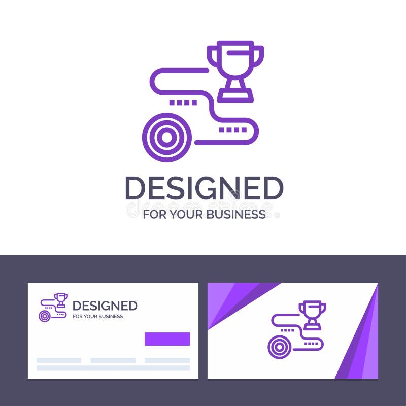 Creative Business Card and Logo Template Achievement, Target, Success ...