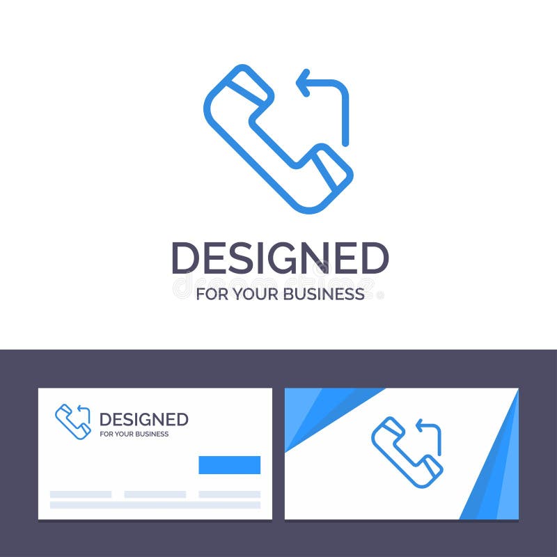 Creative Business Card and Logo Template Answer, Call, Incoming Vector ...
