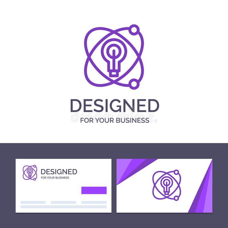 Creative Business Card and Logo Template Atom, Education, Nuclear, Bulb ...
