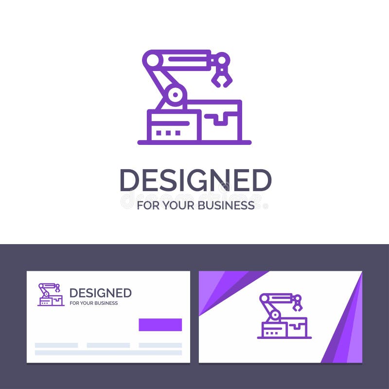 Creative Business Card and Logo Template Automated, Robotic, Arm ...