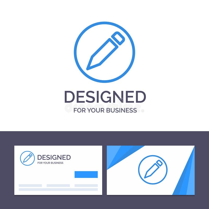 Creative Business Card and Logo Template Basic, Pencil, Text Vector ...
