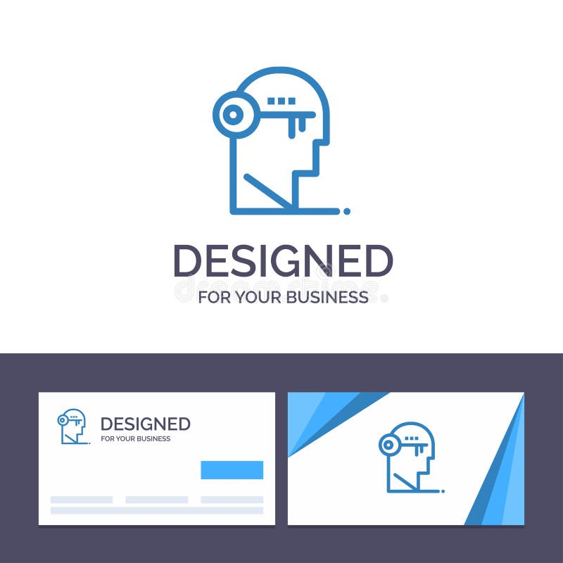 Creative Business Card and Logo Template Brain, Key, Lock, Mind, Unlock ...