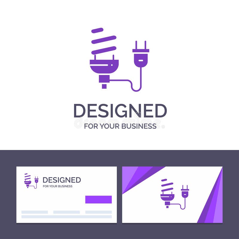 Creative Business Card and Logo Template Bulb, Economic, Electrical ...