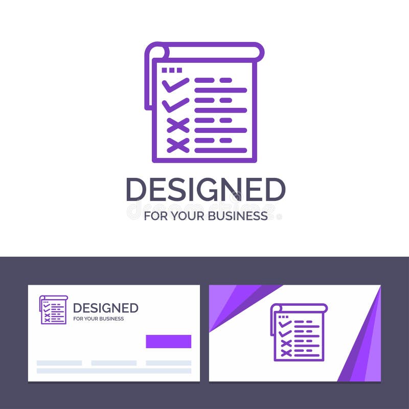 Creative Business Card and Logo Template Checklist, Testing, Report, Qa ...