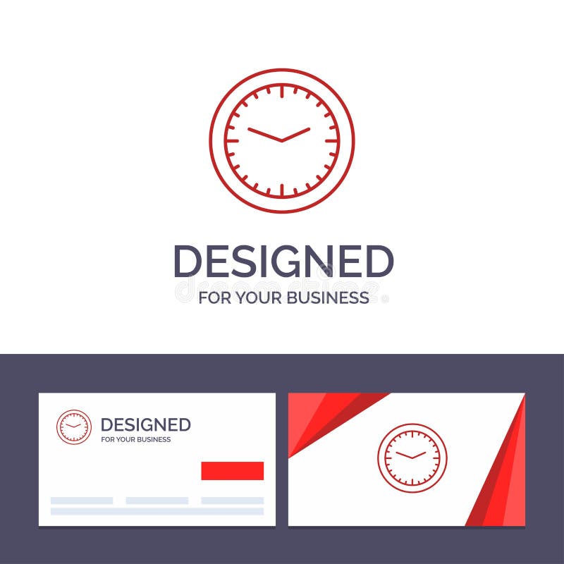 Creative Business Card and Logo Template Clock, Office, Time, Wall ...