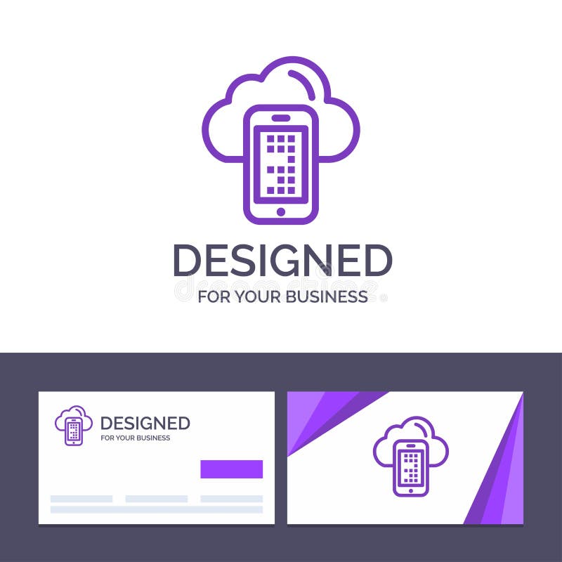 Creative Business Card and Logo Template Cloud, Computing, Mobile, Cell ...