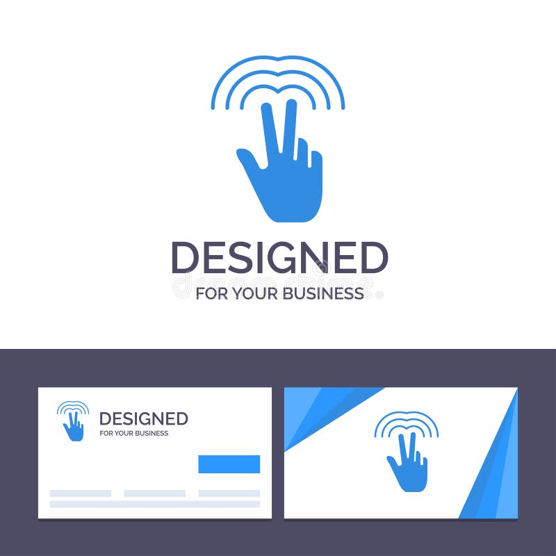 Creative Business Card and Logo Template Double, Gestures, Hand, Tab ...