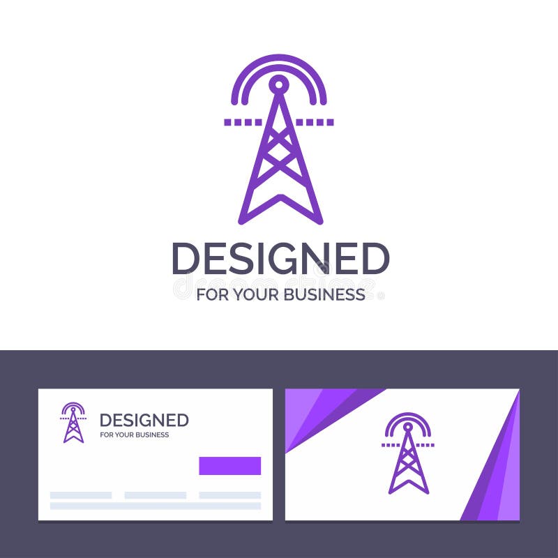 Creative Business Card and Logo Template Electric Tower, Electricity ...