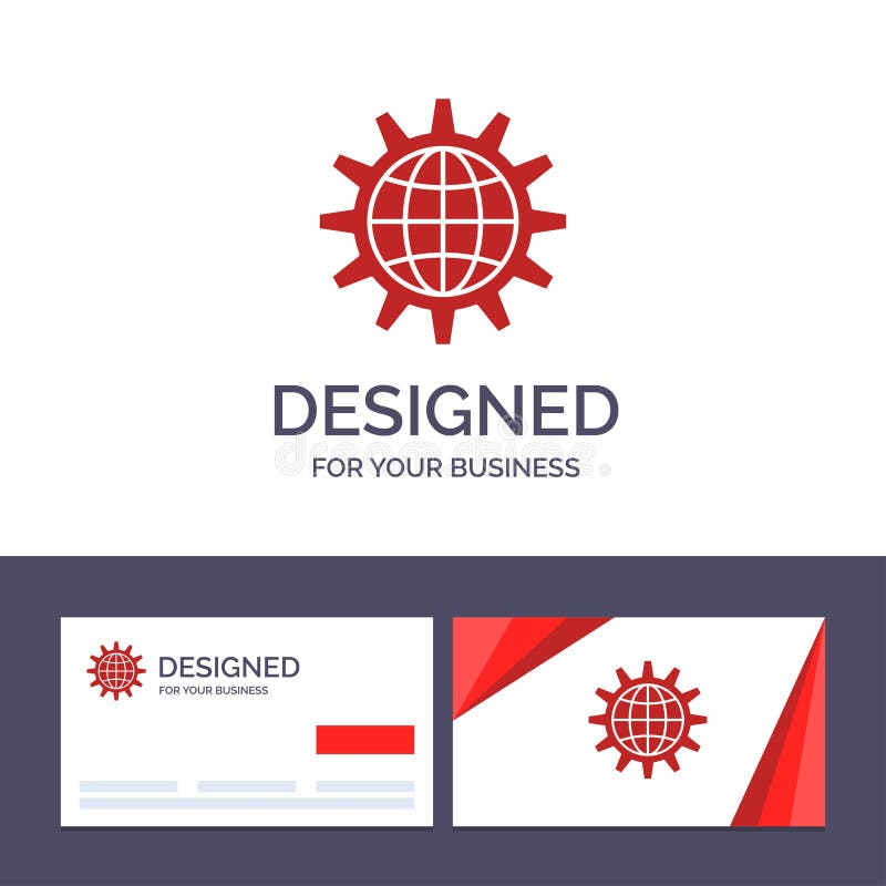 Creative Business Card and Logo Template Global, Business, Develop ...