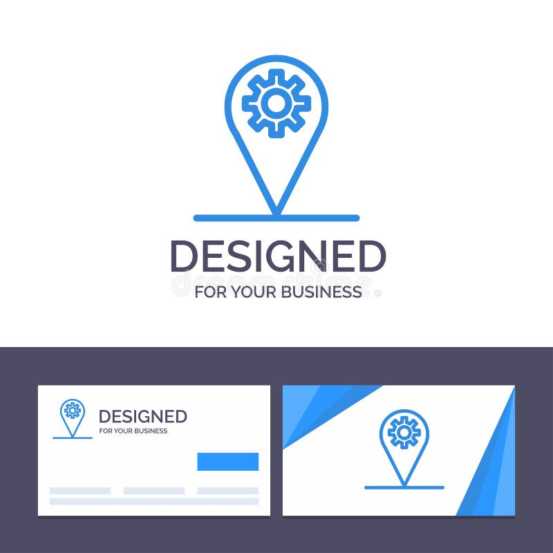 Creative Business Card and Logo Template Business, Location, Map, Gear ...