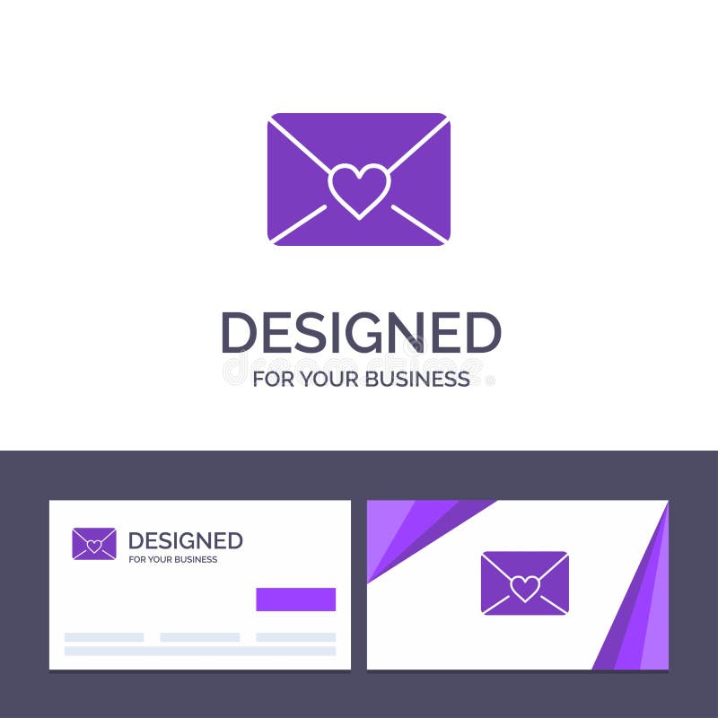 Creative Business Card and Logo Template Mail, Love, Heart Vector ...