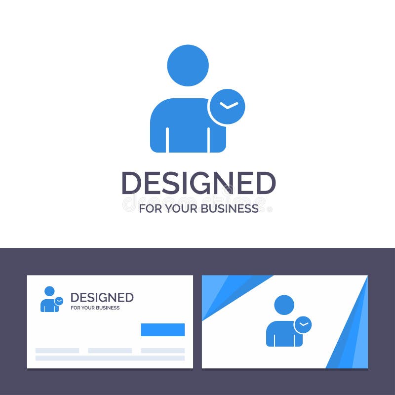 Creative Business Card and Logo Template Man, User, Time, Basic Vector ...