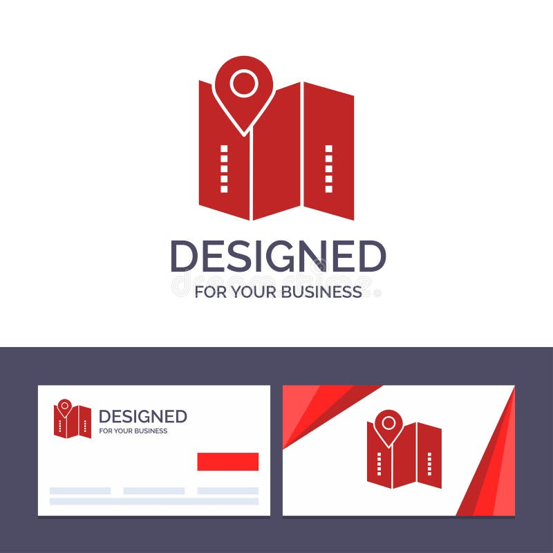 Creative Business Card and Logo Template Map, Location, Directions ...