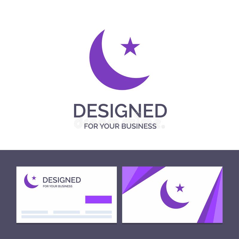 Creative Business Card and Logo Template Moon, Night, Star, Night ...