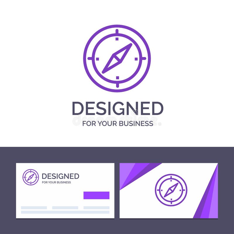 Creative Business Card and Logo Template Navigation, Direction, Compass ...