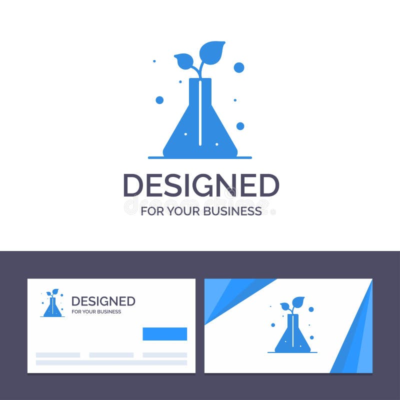 Creative Business Card and Logo Template Science, Flask, Trees Vector ...