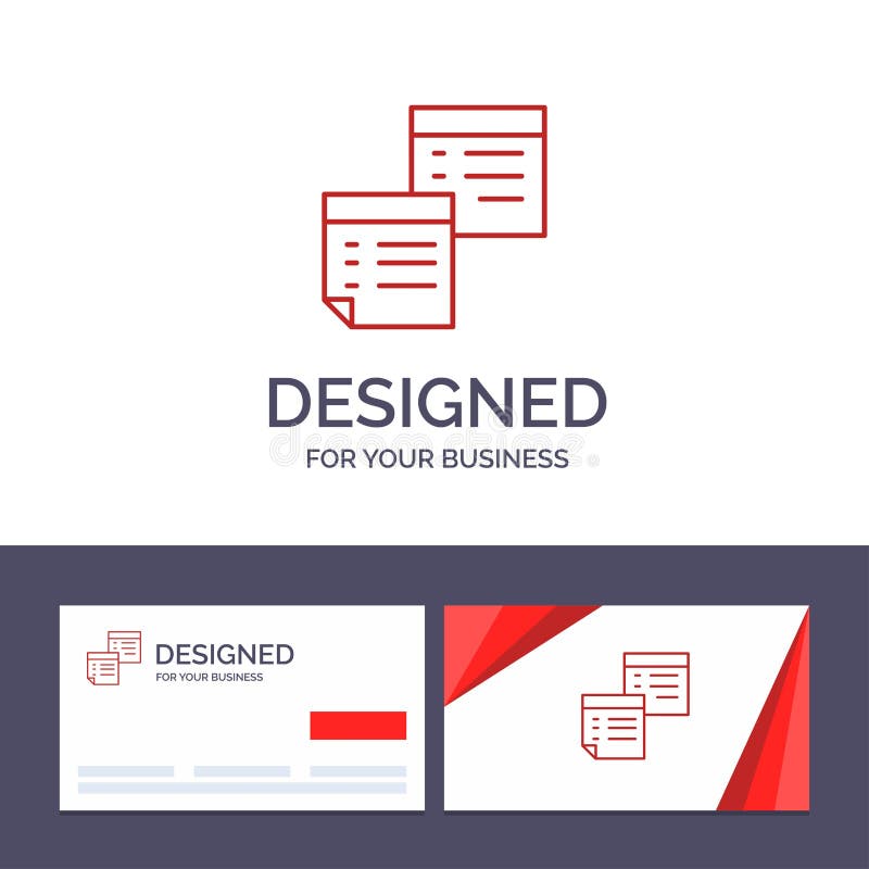 Creative Business Card and Logo Template Sticky, Files, Note, Notes ...