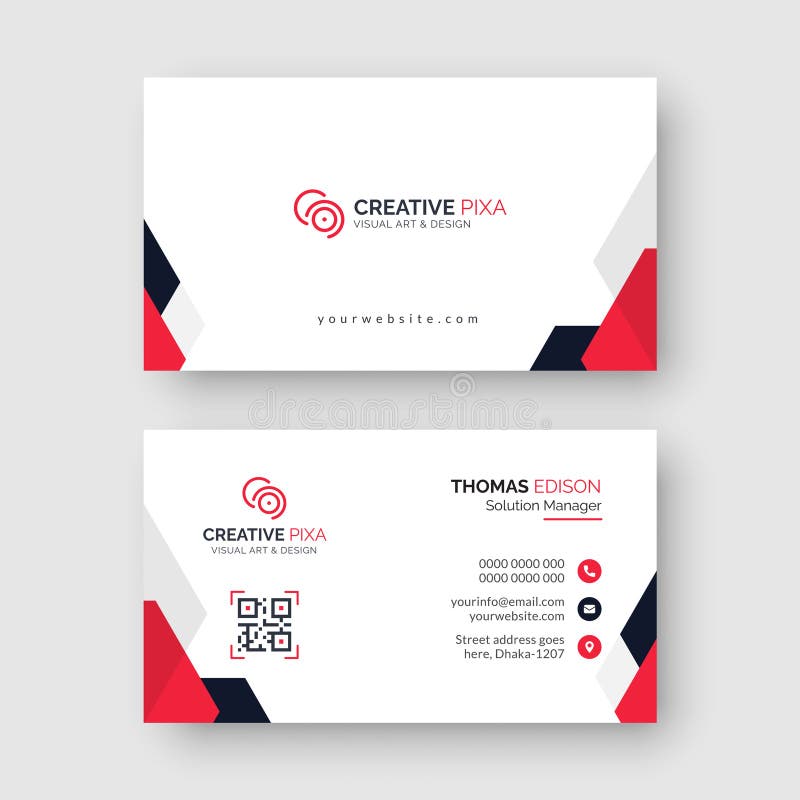 Creative Business Card Print Template. Visiting Card for Business and ...