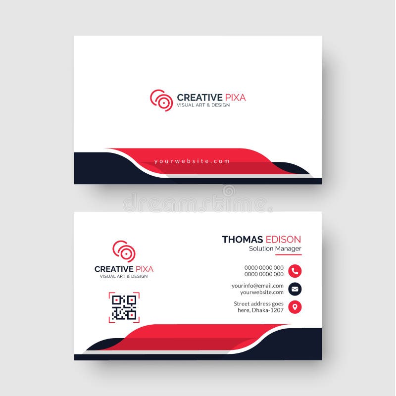 Creative Business Card Print Template. Visiting Card for Business and ...