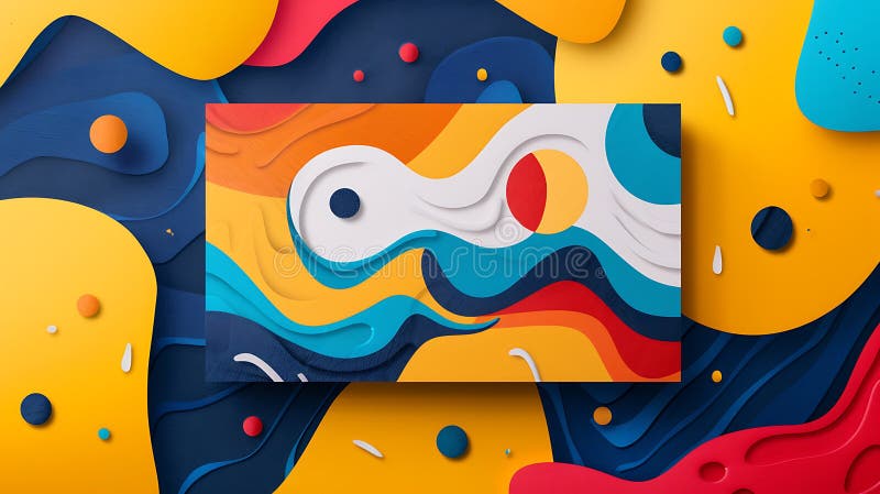Creative Business Card with Vibrant Colors and Unique Typography Stock ...