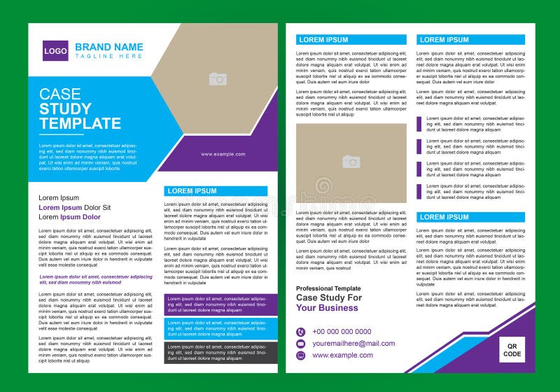 Creative Business Case Study Template Stock Vector - Illustration of ...