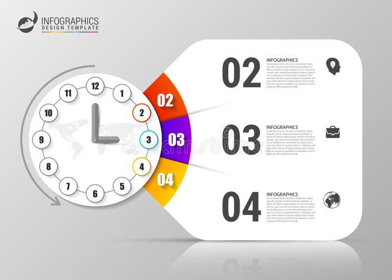 Creative Business Clock. Infographic Design Template Stock Vector ...