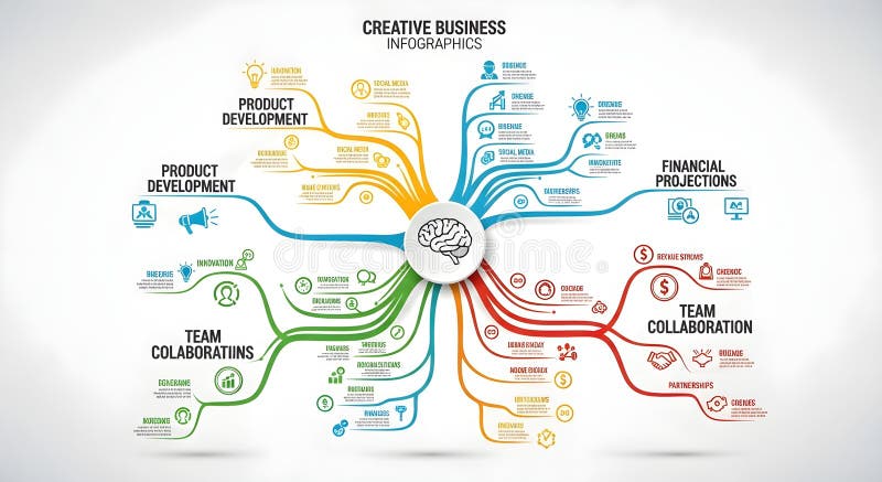 Creative Business Concept Mind Map Infographic Design 1 Upscaled 4X ...
