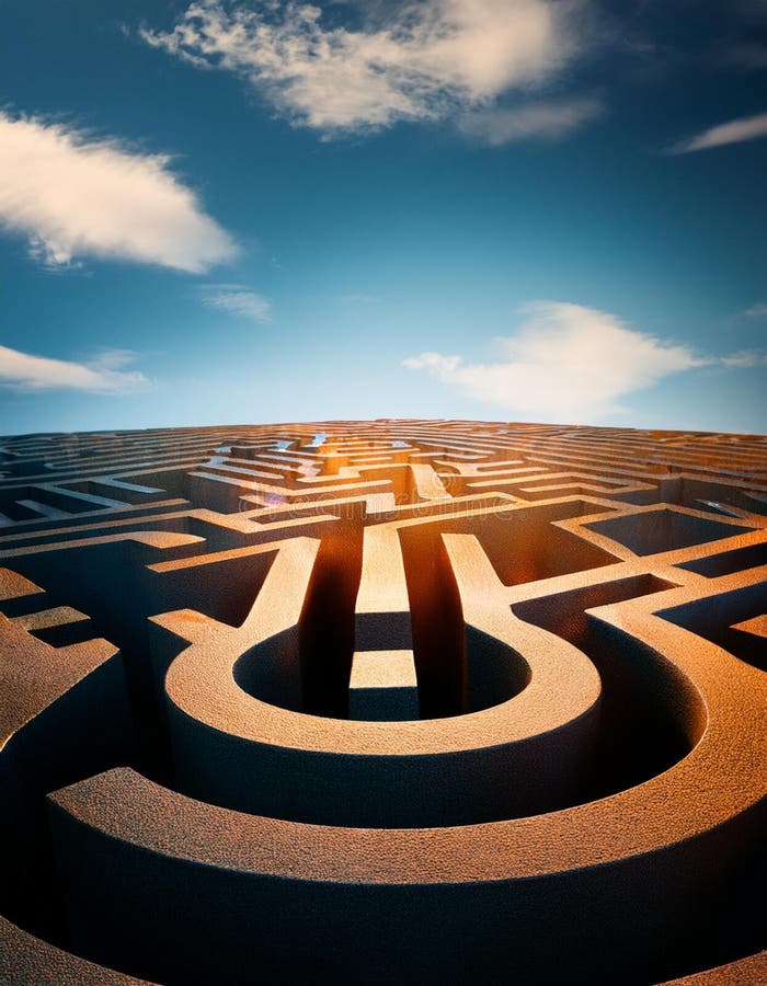 Creative Business Concept Presented As a Maze with Different Paths ...