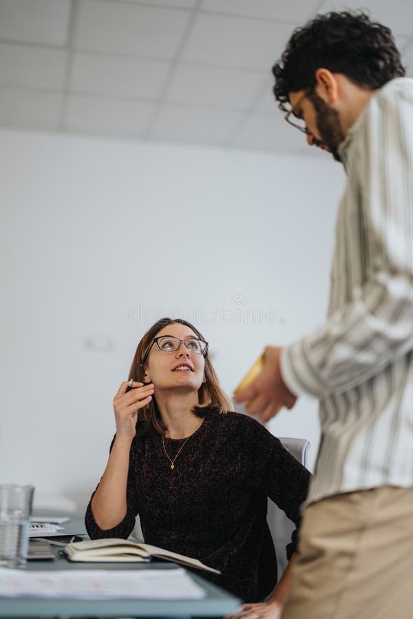 Creative Business Coworkers Collaborating on Project Development in ...