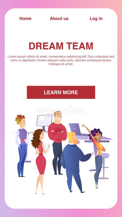 Creative Business Group Teamwork in Office Banner Stock Vector ...