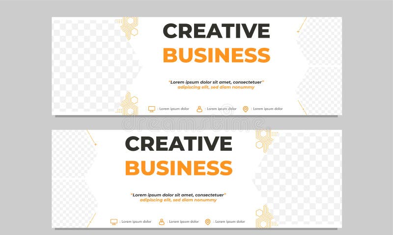 Creative Business Horizontal Banner Template Stock Vector ...