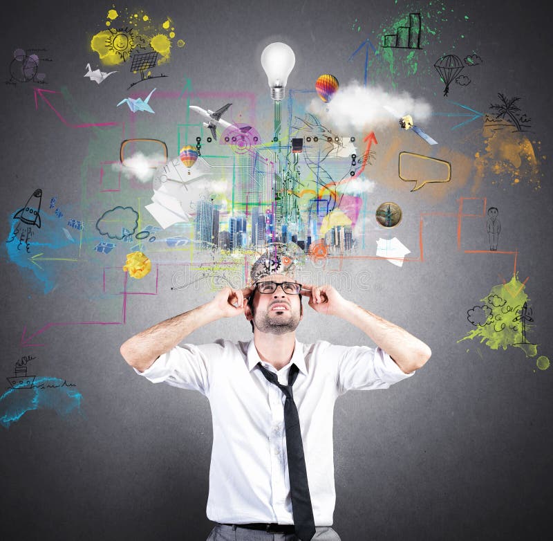 Creative business idea stock illustration. Illustration of ...