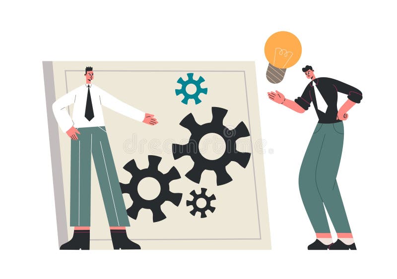 Creative Business Idea and Finding Solution Process Stock Vector - Illustration of solution ...