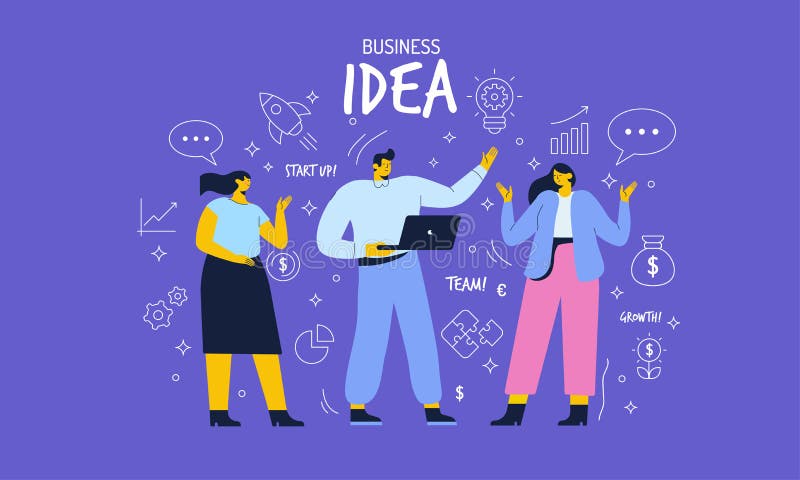 Creative Business Idea. People Team Stock Vector - Illustration of ...