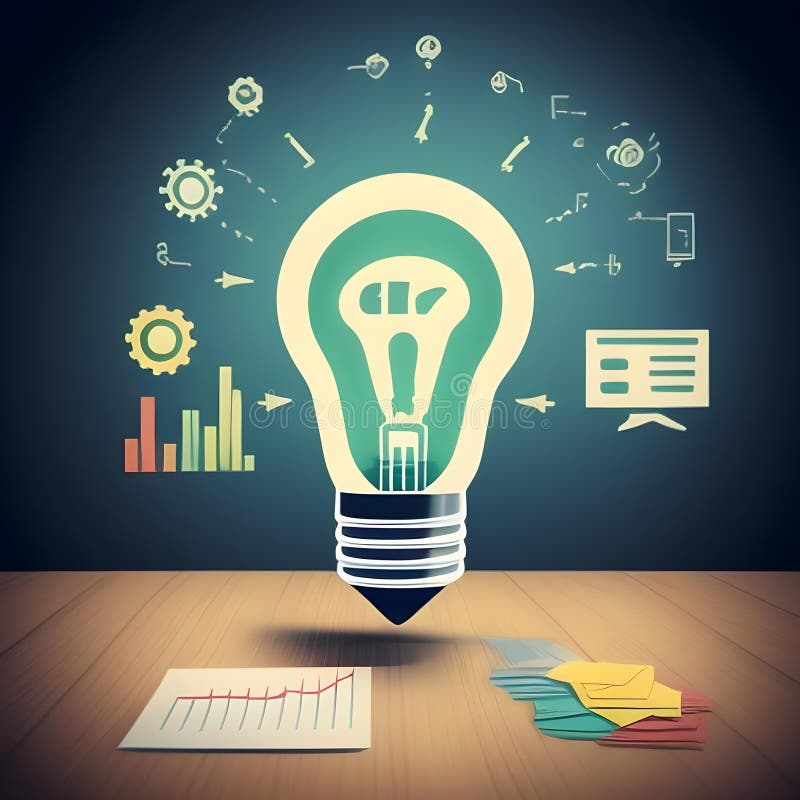 Creative Business Idea for Future Stock Photo - Image of technology ...