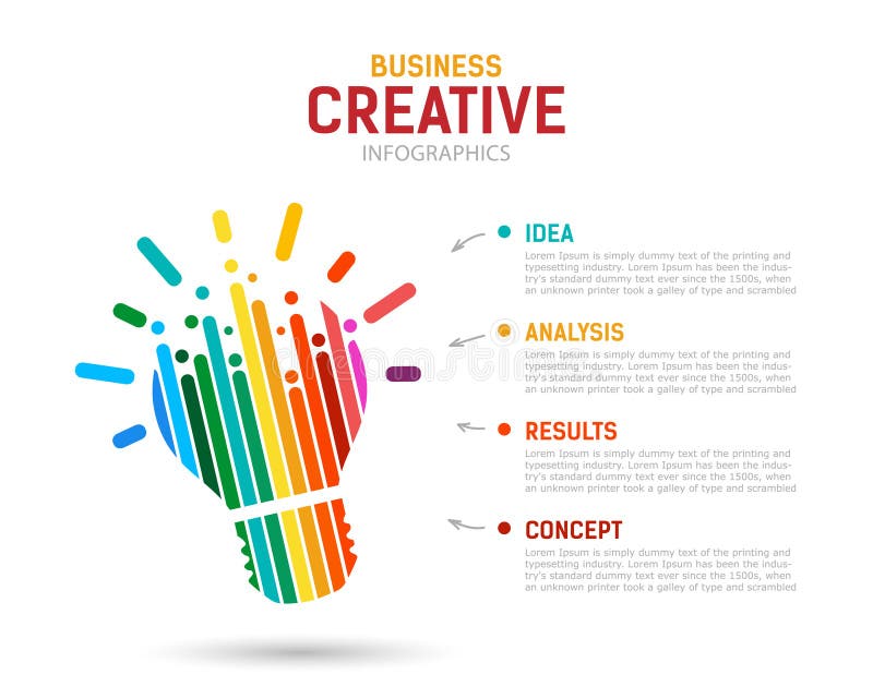 Creative Business Infographic. Thinking Ideas Brain, Innovation Concept ...
