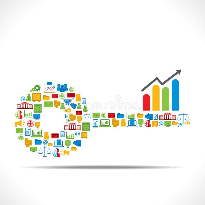 Creative Business Key Design Stock Vector - Illustration of ...