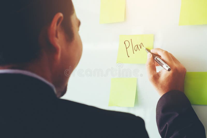 Creative Business Man Planning and Thinking of Ideas for Success Stock ...