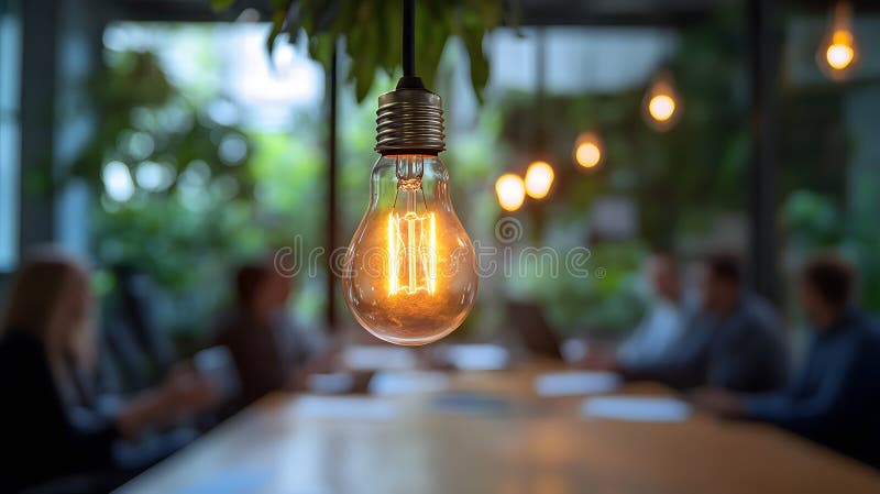 Creative Business Meeting in Modern Office Wth Focus on Illuminated ...